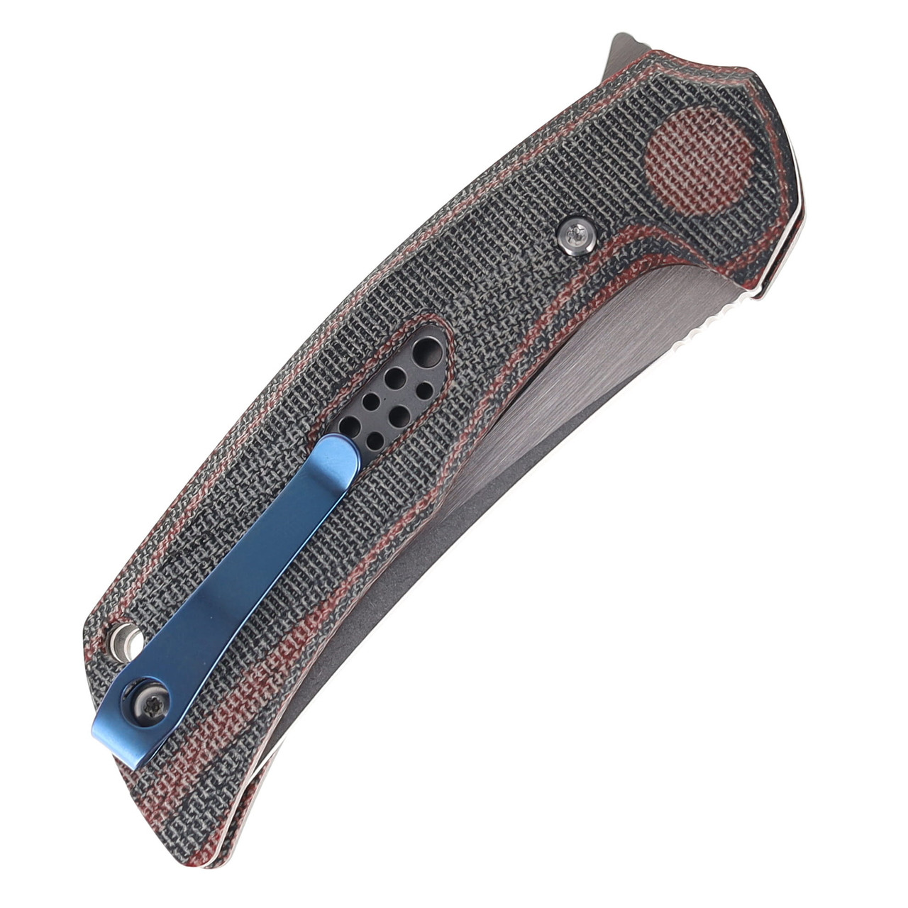 Reate PL-7 Pivot Lock Folding Knife Red/Black Micarta Handle Satin ...