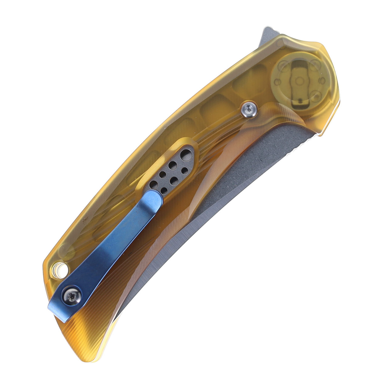 Reate PL-7 Pivot Lock Folding Knife Ultem Handle Satin Nitro-V Blade ...