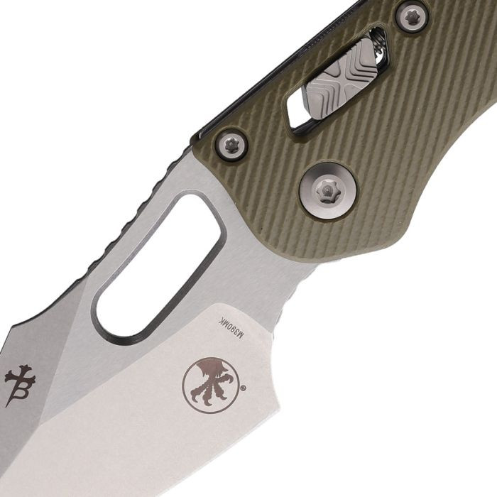 Microtech Stitch Folding Knife OD Green G10 Handle M390MK Plain Edge ...
