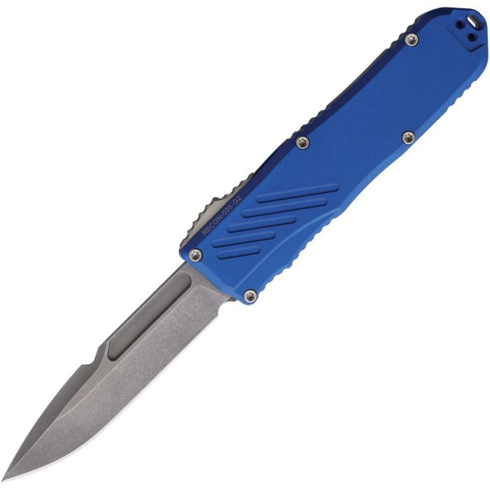 Guardian Tactical Auto Recon 035 G2 Blue Aluminum Handle OTF Stonewash ...