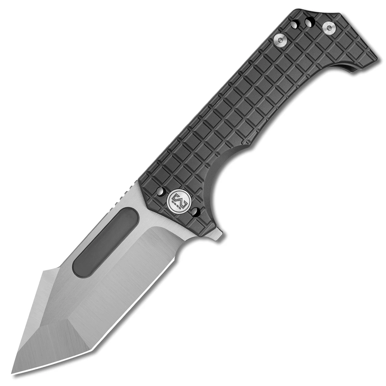 Miguron Omega Folding Knife Dark Grey PVD Titanium Handle Elmax Plain ...