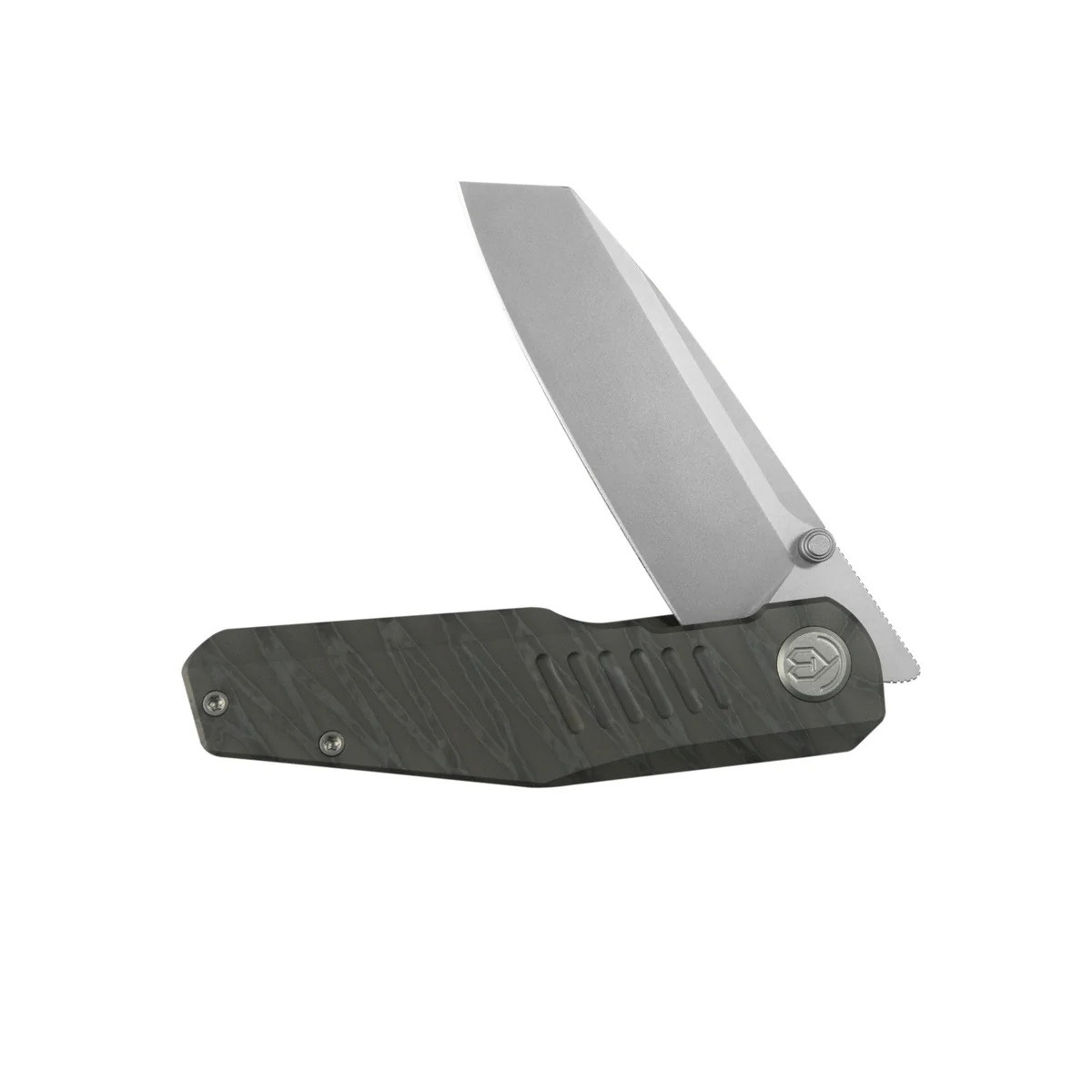 KB Protocol Folding Knife Flame Titanium Handle M390 Tanto Point Plain ...