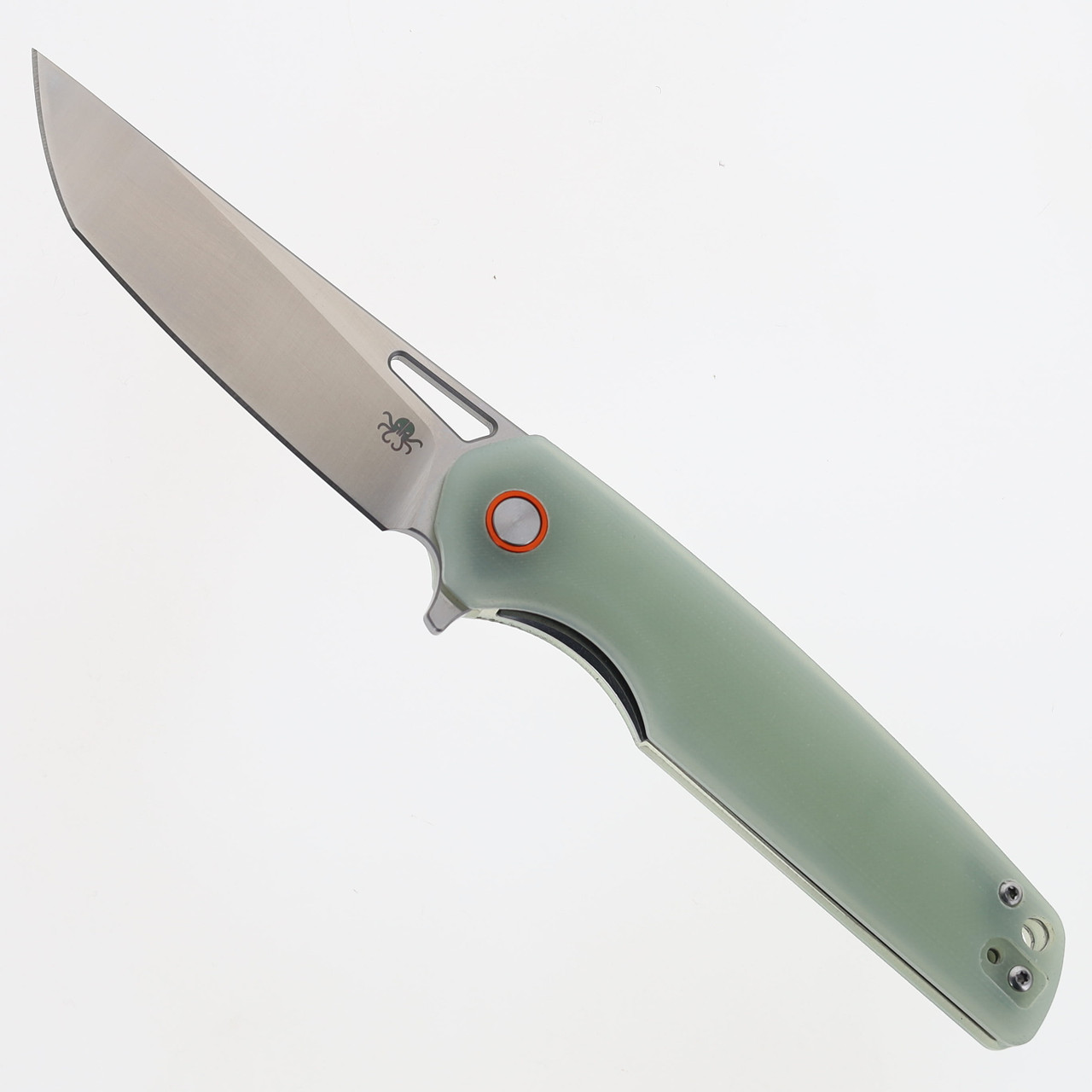 Klaken Knives Drift Folding Knife Jade G10 Handle D2 Plain Edge Satin ...