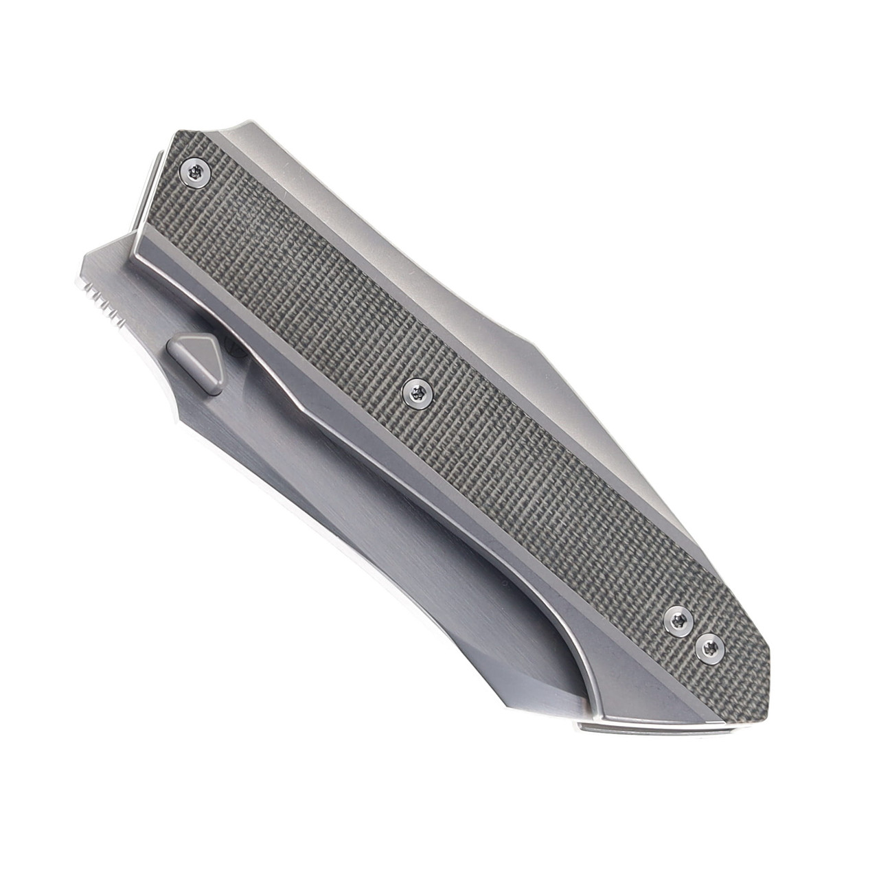 Bastard Knives Octavus Folding Knife Micarta and Titanium Handle Satin ...