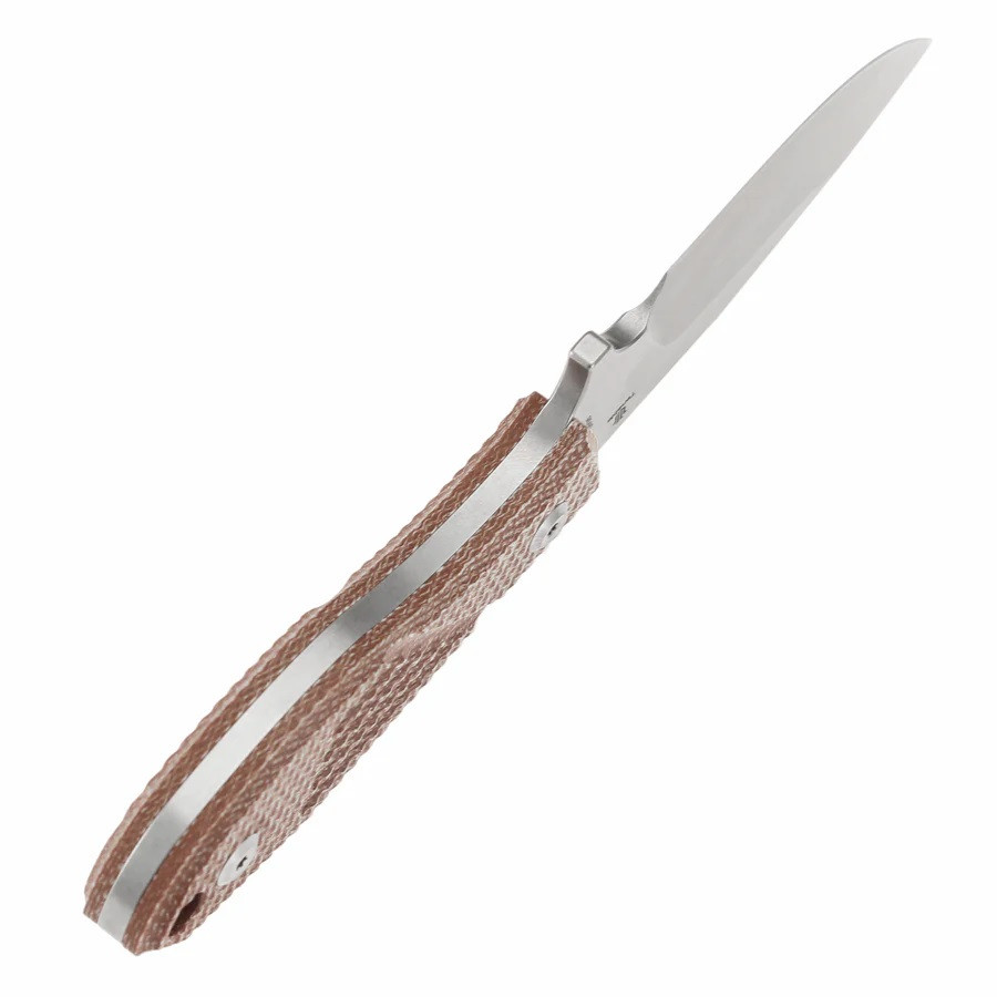Tenable Tiny Dancer Fixed Blade Brown Micarta Handle Stonewashed D2 ...