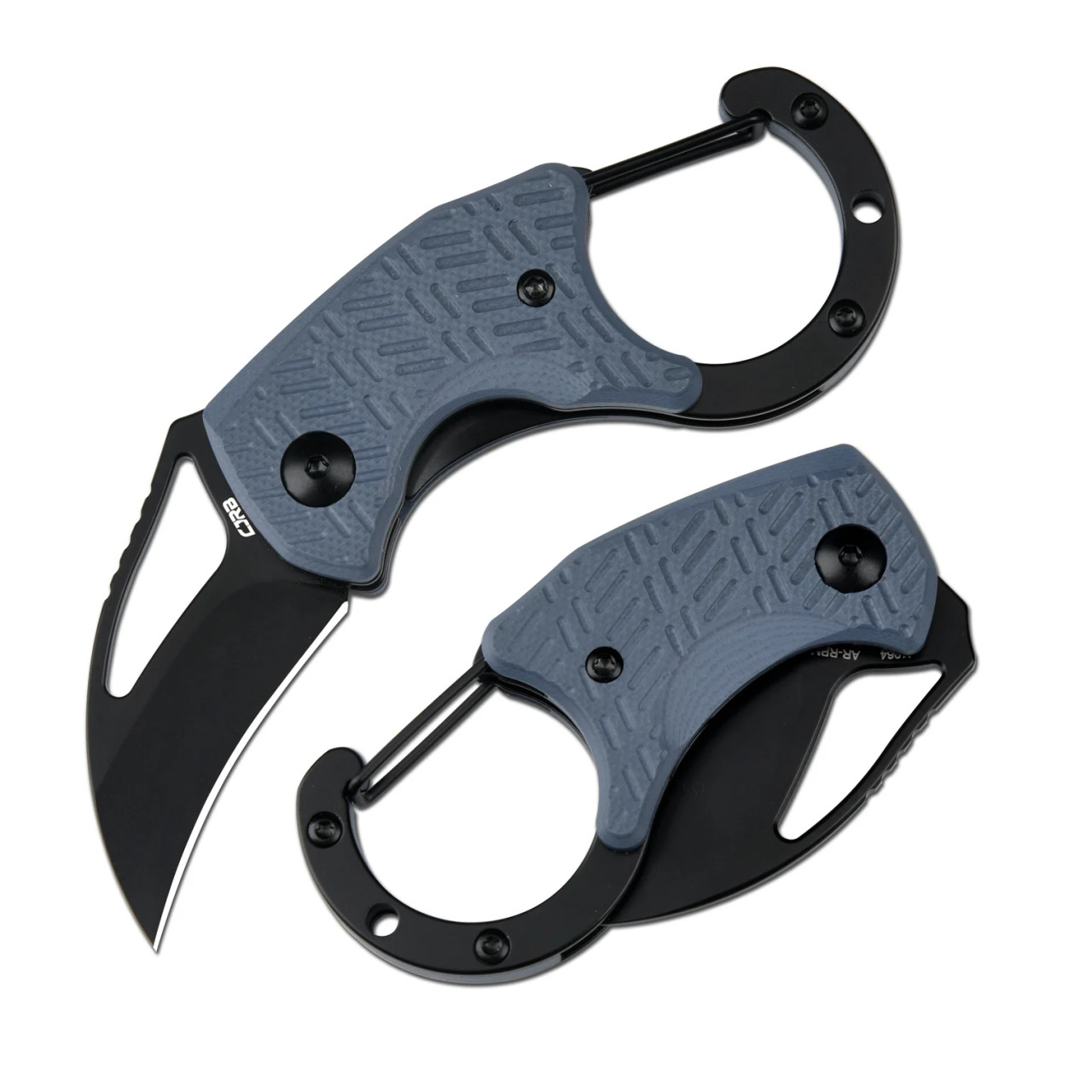 CJRB Anansi Black AR-RPM9 Steel Blade Blue G10 Handle Folding Knife ...