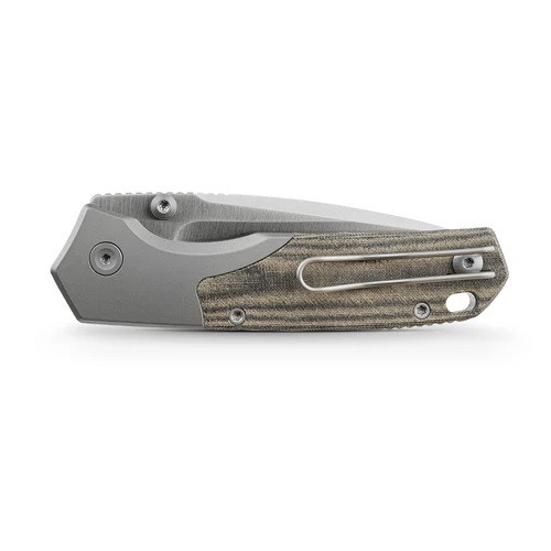 Vosteed Psyop Folding Knife Green Norplex UltreX Micarta Handle S35VN ...