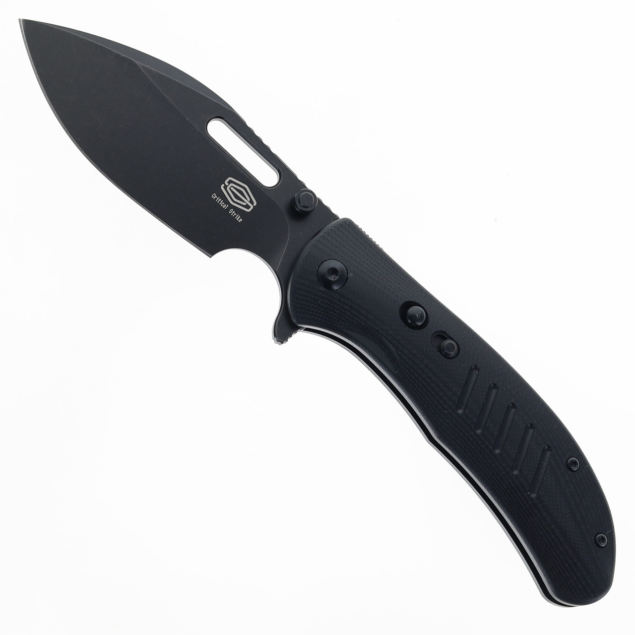 Critcal Strike Zulu Folding Knife Black G10 Handle VG-10 Plain Edge ...