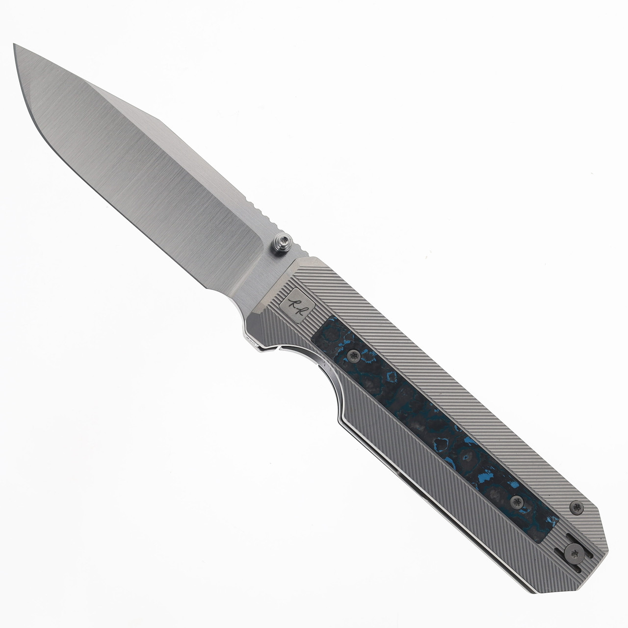 Knife Standards RR Folding Knife Black/Blue Titanium/Carboon Fiber ...