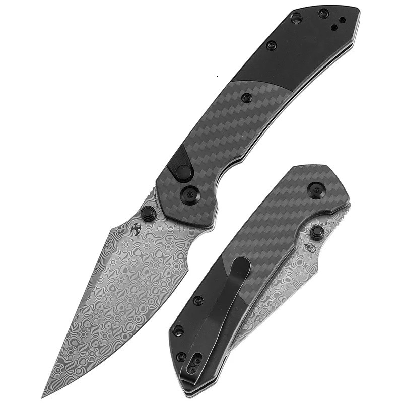 Kansept Fenrir Folding Knife Twill Carbon Fiber/Black Stonewash ...