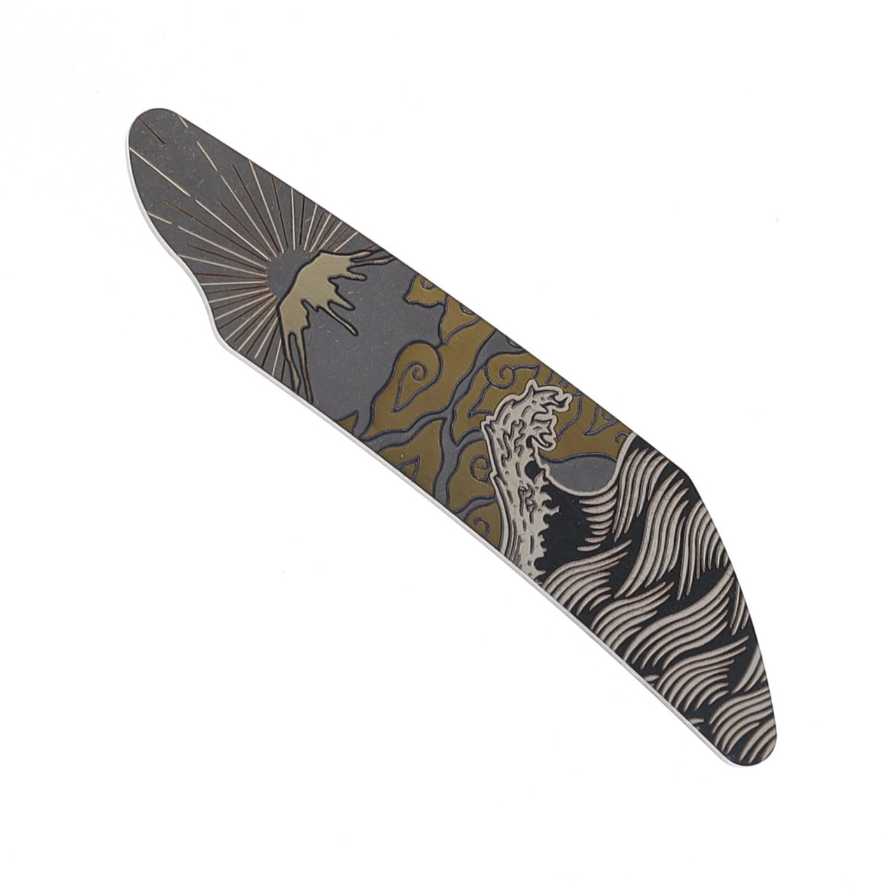 Meteor Knives Ocean Wave Titanium Inlay for Kazan Knife - White ...