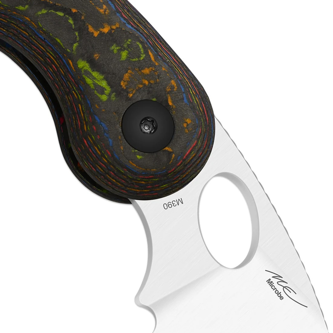 Kizer Microbe Folding Knife Multicolor Camo Carbon 80's Handle M390 ...
