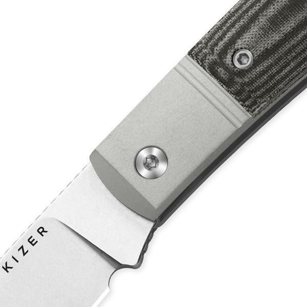 Kizer Trestle D Folding Knife Aluminum/Norplex UltreX Micarta Handle ...
