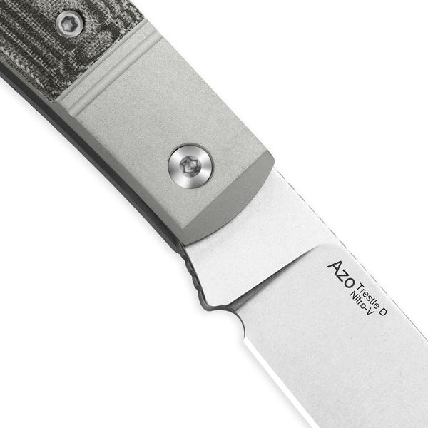 Kizer Trestle D Folding Knife Aluminum/Norplex UltreX Micarta Handle ...