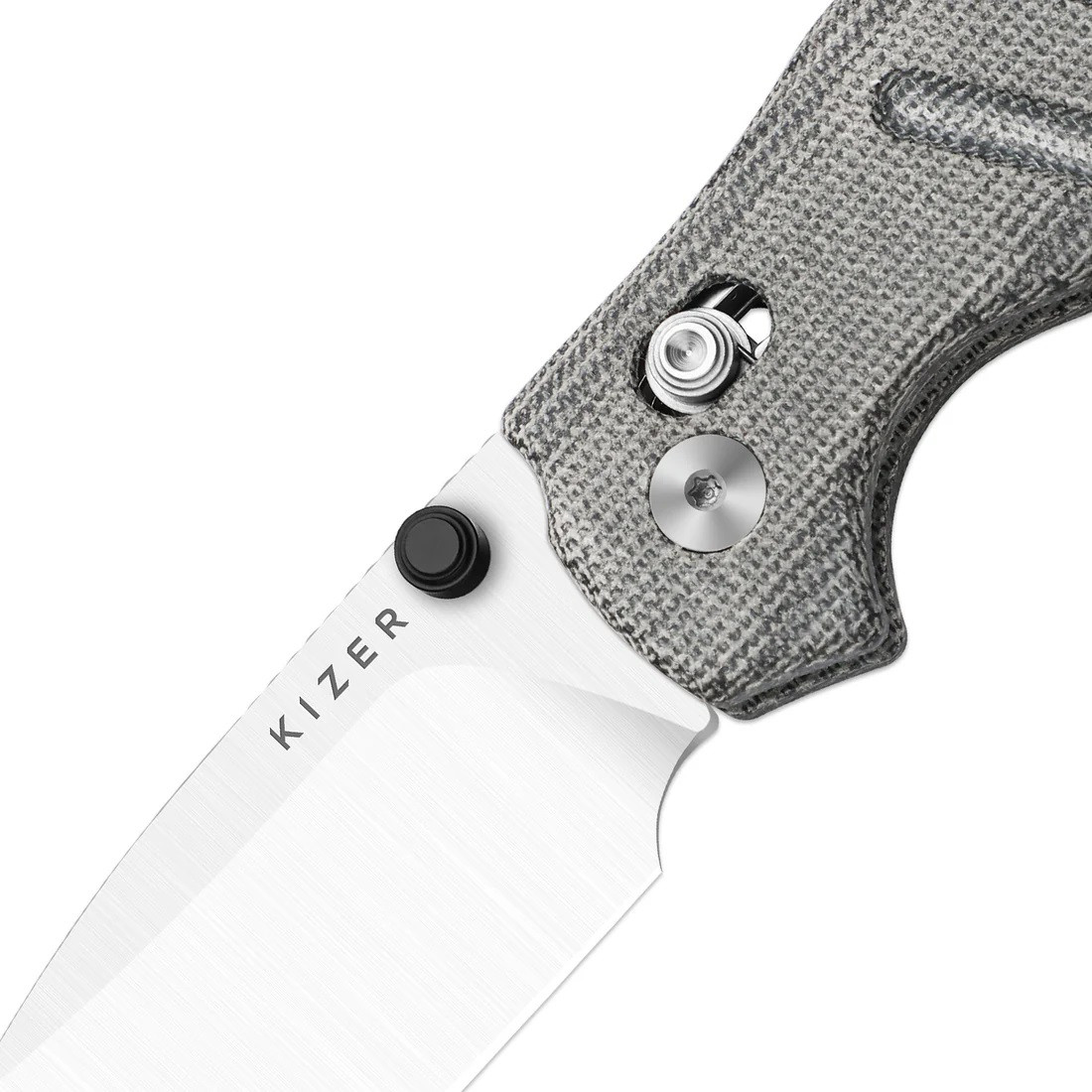 Kizer C01C 2.9 CD Folding Knife Black Norplex UltreX Micarta Handle ...
