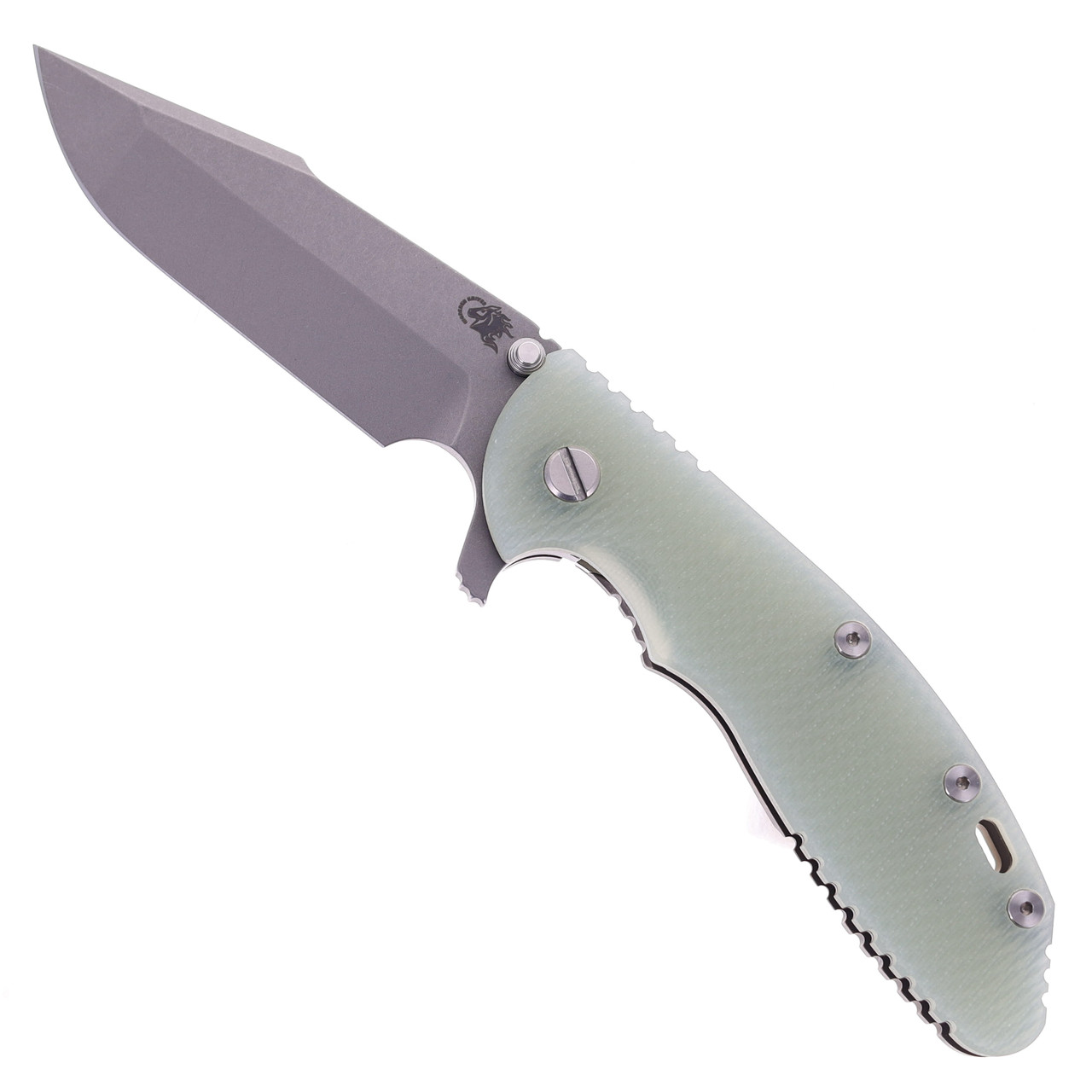Hinderer Knives XM-24 Harpoon Spanto Blade Folding Knife Translucent ...