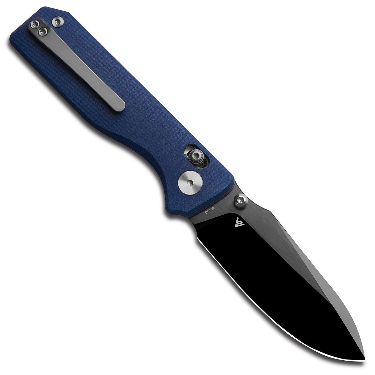 M Miguron Vane II Folding Knife Blue Micarta Handle M390 Drop Point ...
