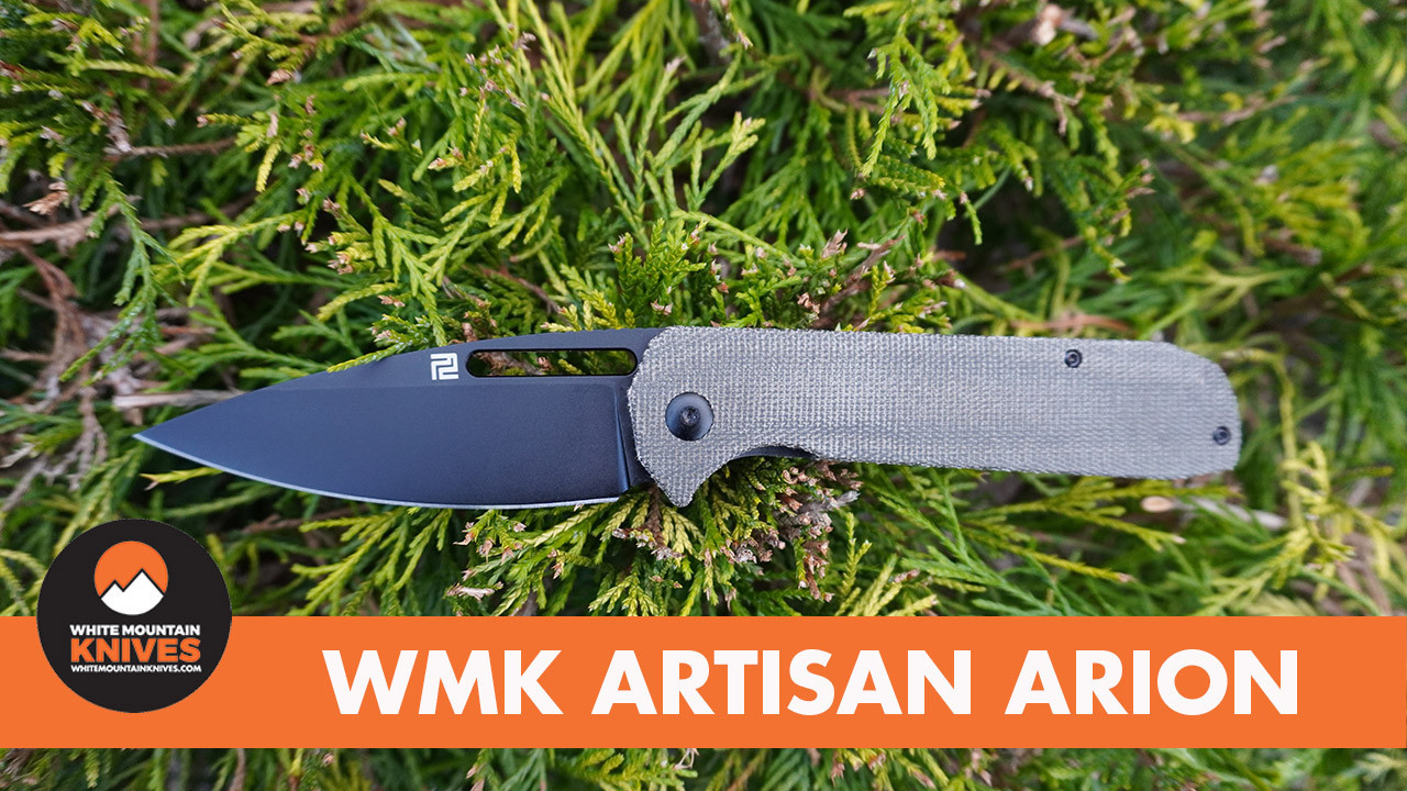 Artisan Cutlery Arion Folding Knife Olive Drab Green Micarta/Titanium ...