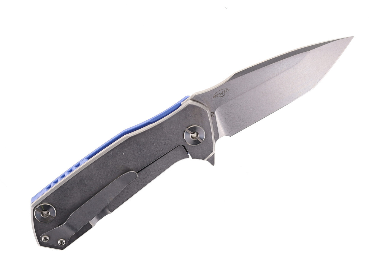WMK Exclusive Real Steel 3605F Control Flipper Blue G10 & Stainless ...