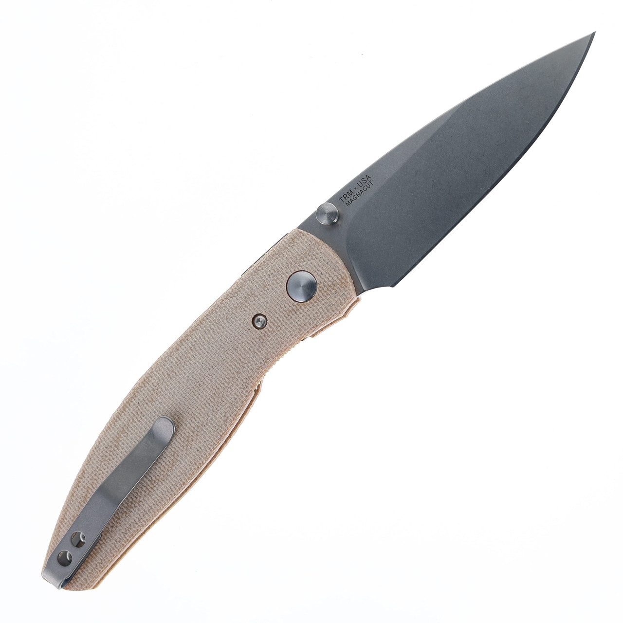 Three Rivers ATOM Linerlock Folding Knife Natural Micarta Handle ...