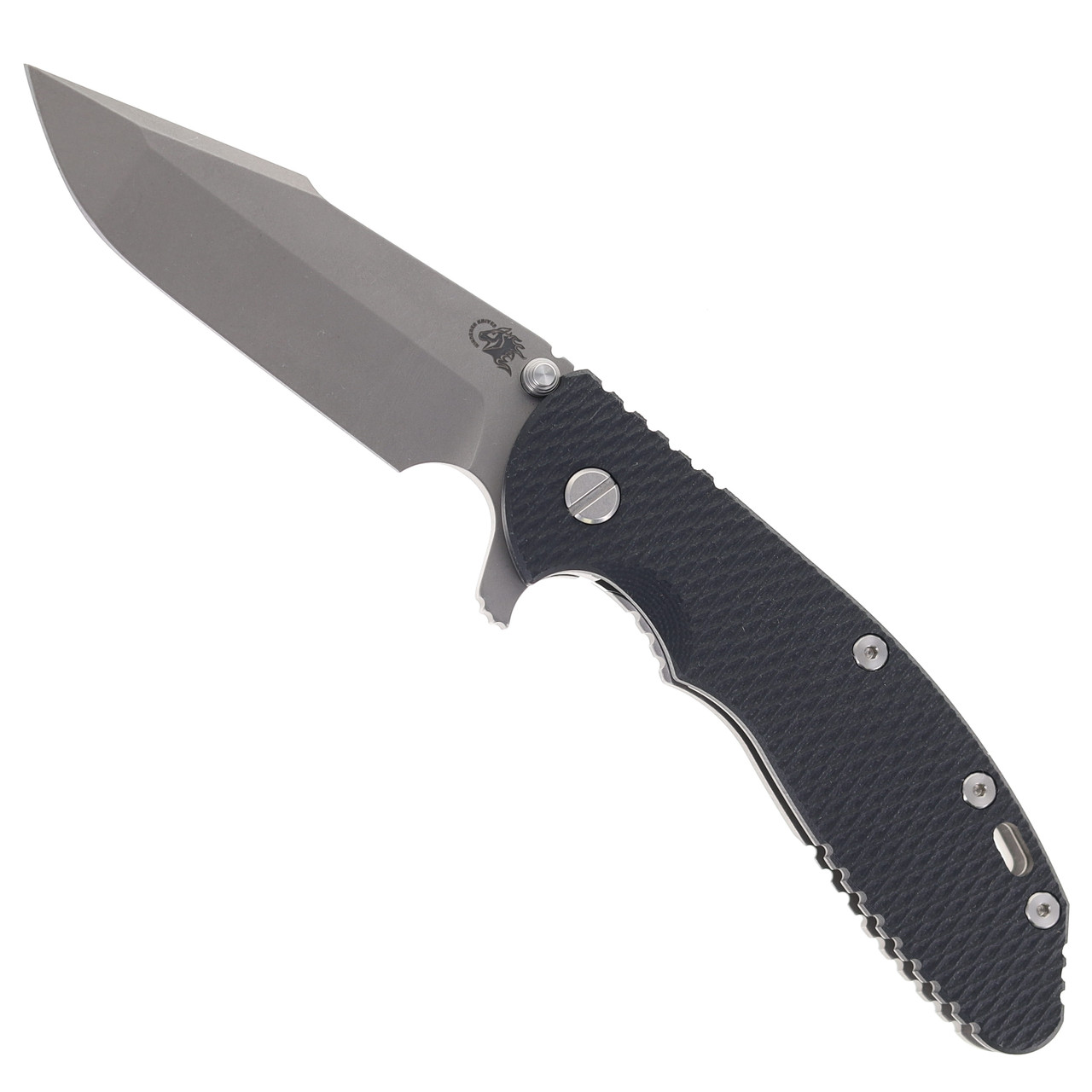 Hinderer Knives XM-24 Harpoon Spanto Blade Folding Knife Black G10 ...