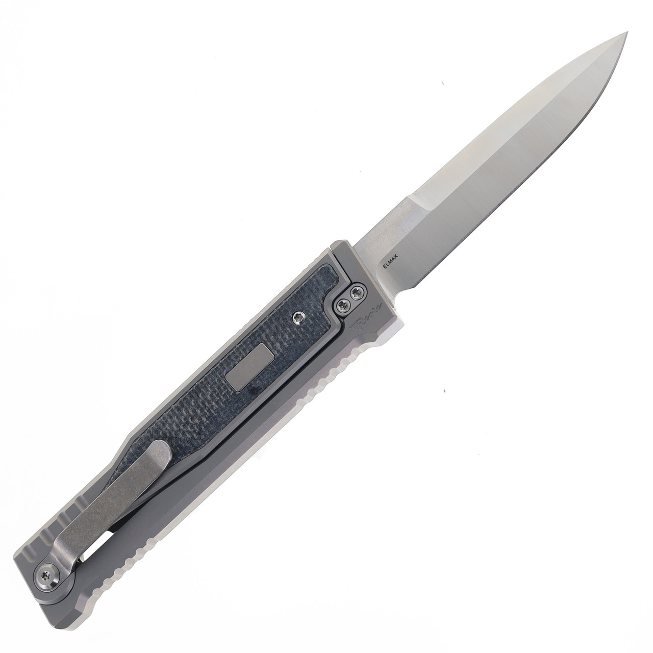 Reate OG EXO Knife Titanium w/ Black Micarta Double Edge Elmax Blade ...