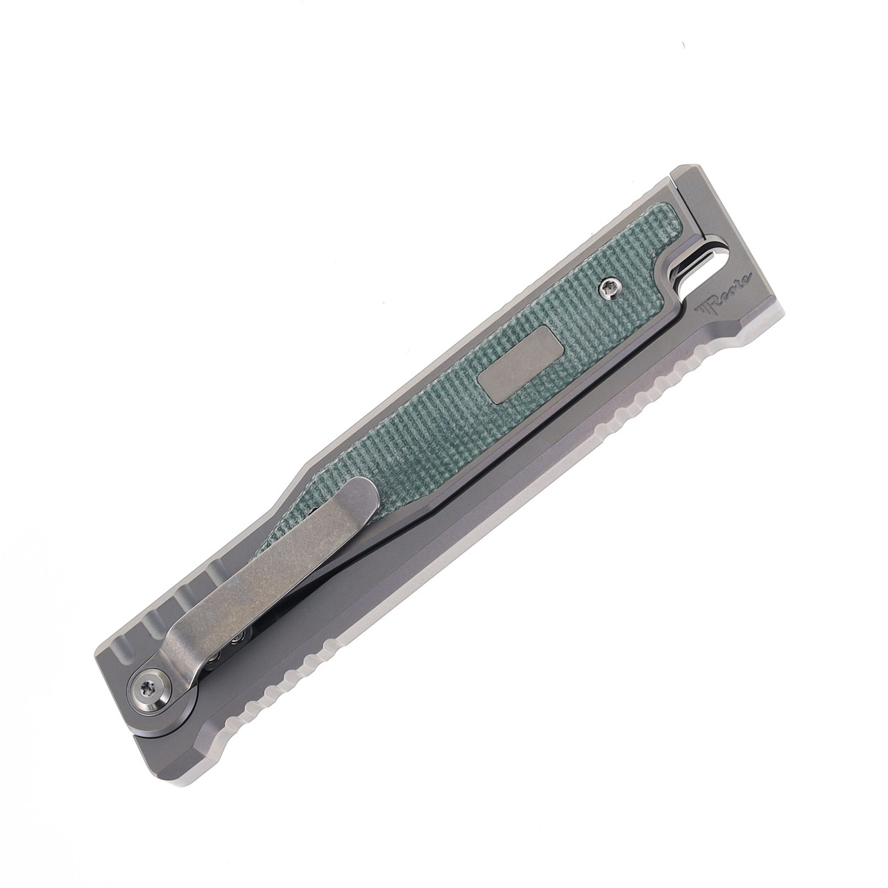 Reate OG EXO Knife Titanium w/ OD Green Micarta Tanto Elmax Blade ...