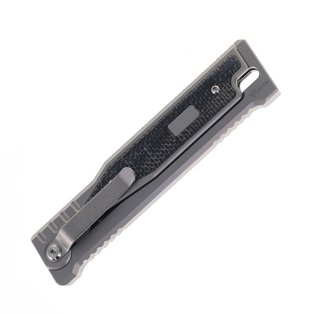 Reate OG EXO Knife Titanium w/ Black Micarta Drop Point Elmax Blade ...