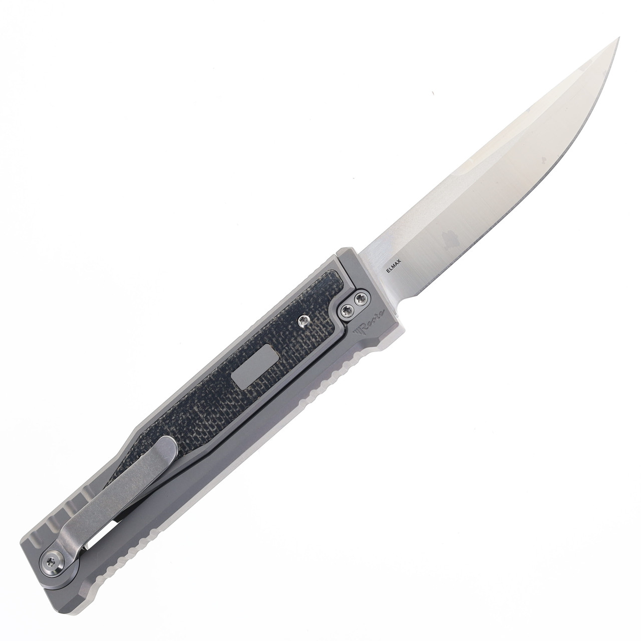 Reate OG EXO Knife Titanium w/ Black Micarta Drop Point Elmax Blade ...