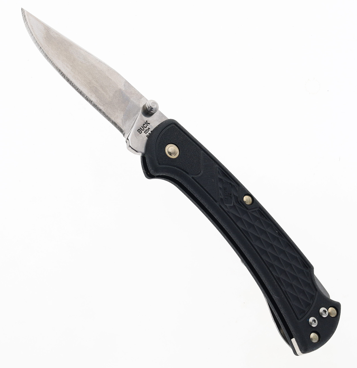 Buck Slim Select Lockback Knife Black GFN Handle Plain Edge 112BKS1
