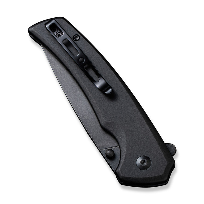 Sencut Serene Folding Knife Black Aluminum Handle D2 Drop Point Plain ...