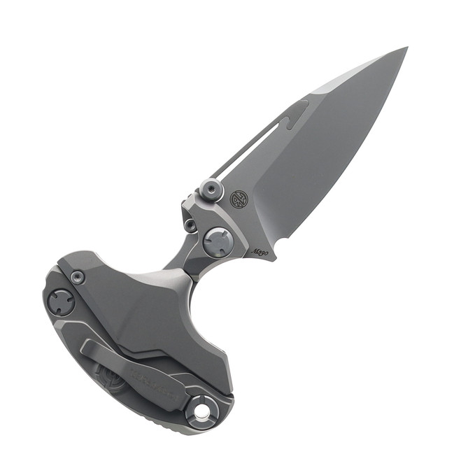 Rike Alkaid Forever Steel Folding Knife Gray Titanium Handle M390 Plain ...