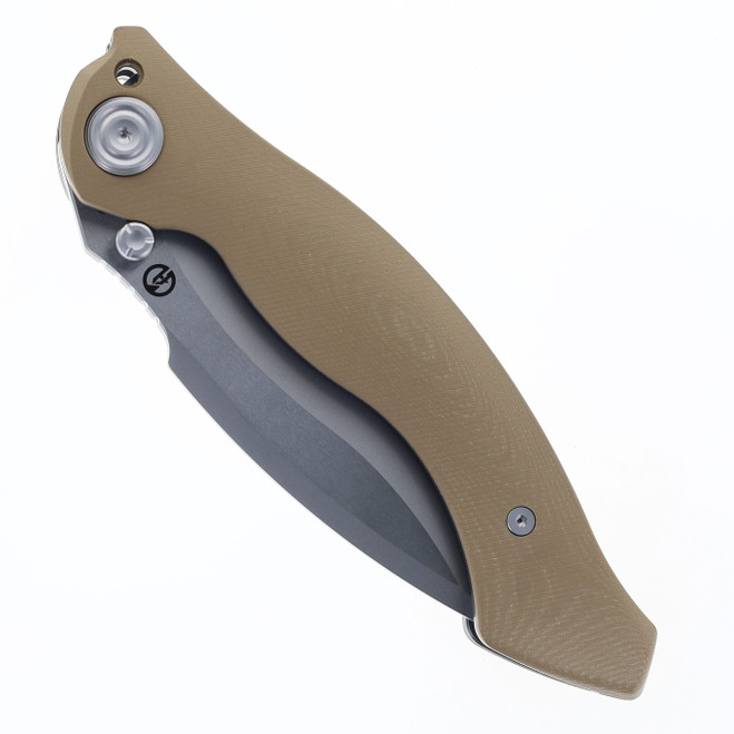 Maxace Vortex-S Folding Knife Brown Micarta Handle SLD-magic Plain Edge ...