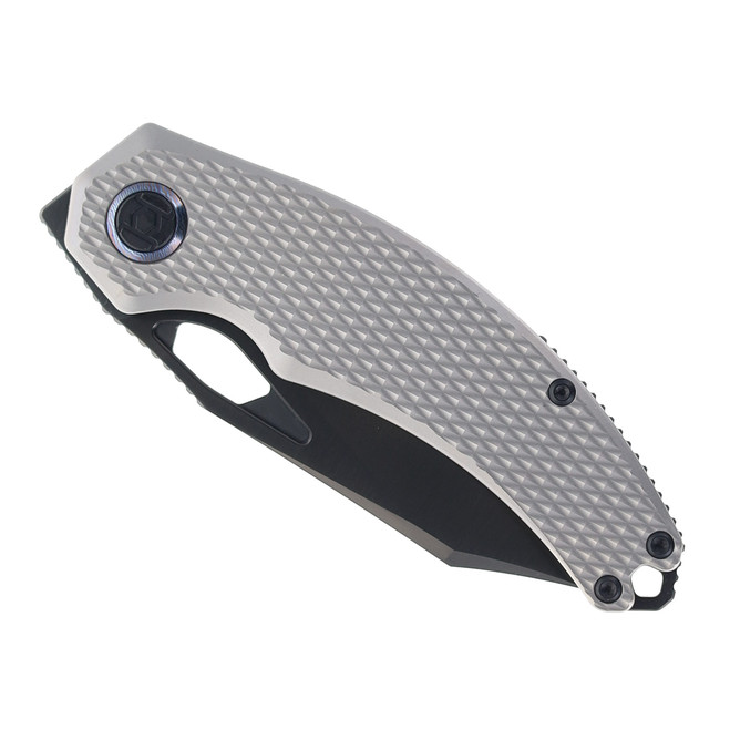 Kunwu Knives Padre Folding Knife Reverse Tux Diamond Textured Titanium