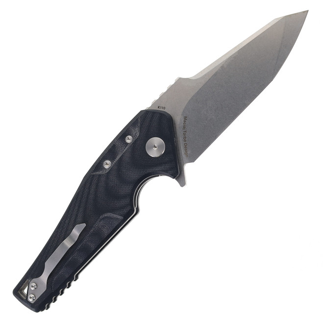 Real Steel Echo Folding Knife Black G10 Handle D2 Modified Tanto Plain ...