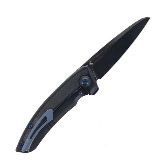 Legion Steel Asgeir Folding Knife Black Titanium Handle 20CV Plain ...