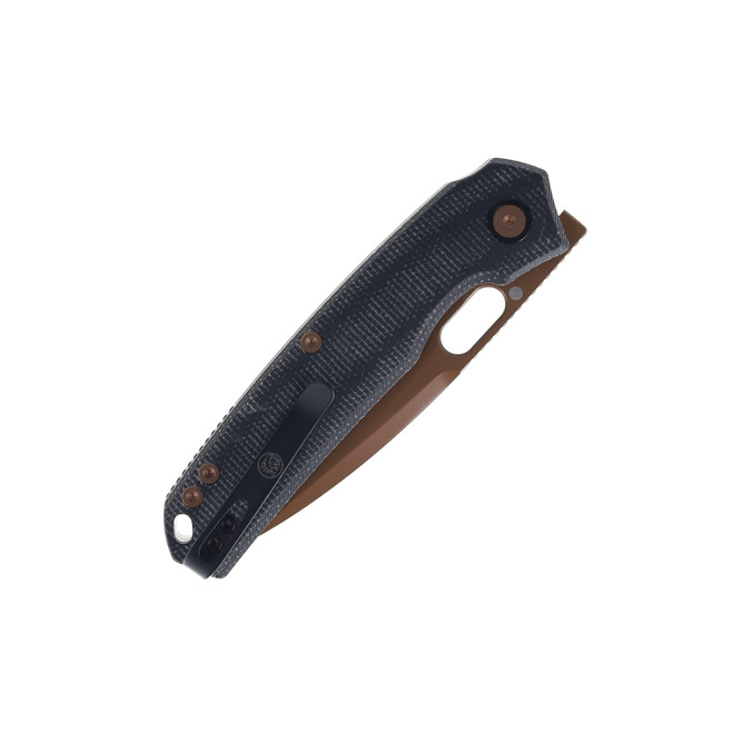 WMK Exclusive Vosteed Psyop Folding Knife Black Micarta Handle Elmax ...