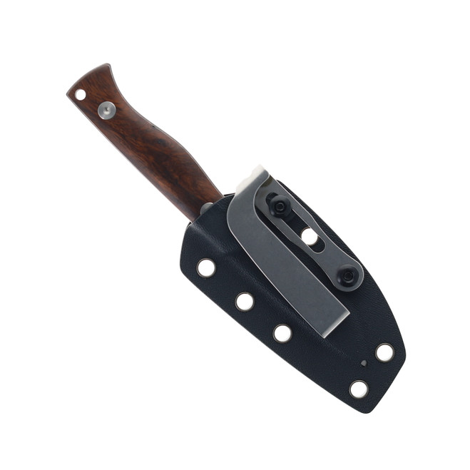 SixLeaf Micro Fixed Blade Knife Ironwood Handle M390 Plain Edge SL-41-Wood