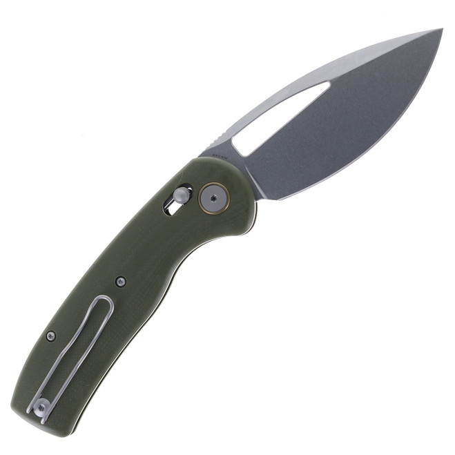 Petrified Fish P13GRW Viper K110 Steel Blade Green G10 Handle Crossbar ...