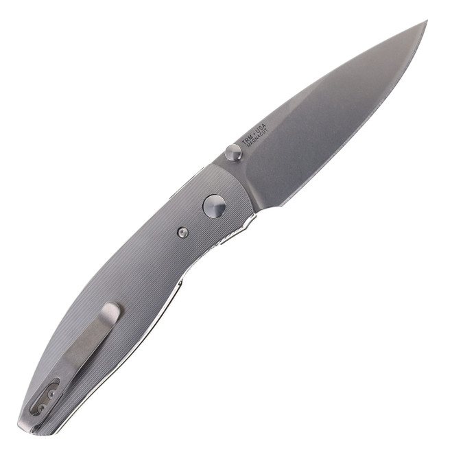 TRM Three Rivers Manufacturing Atom Folding Knife Pinstripe Titanium ...