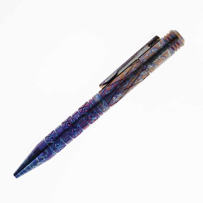 TwoSun Push Button Bolt Action Pen Color Titanium Body Black Ink TS ...