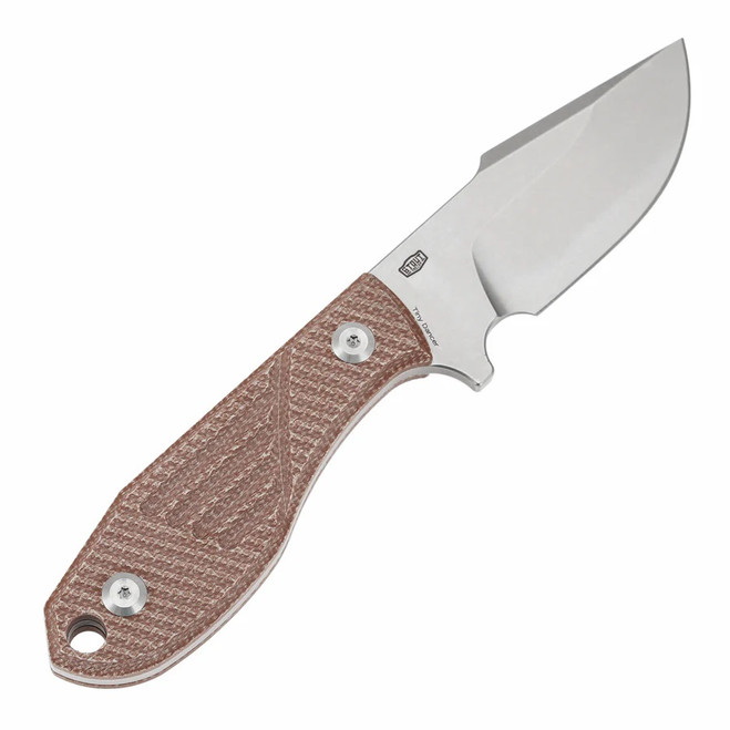 Tenable Tiny Dancer Fixed Blade Brown Micarta Handle Stonewashed D2 ...