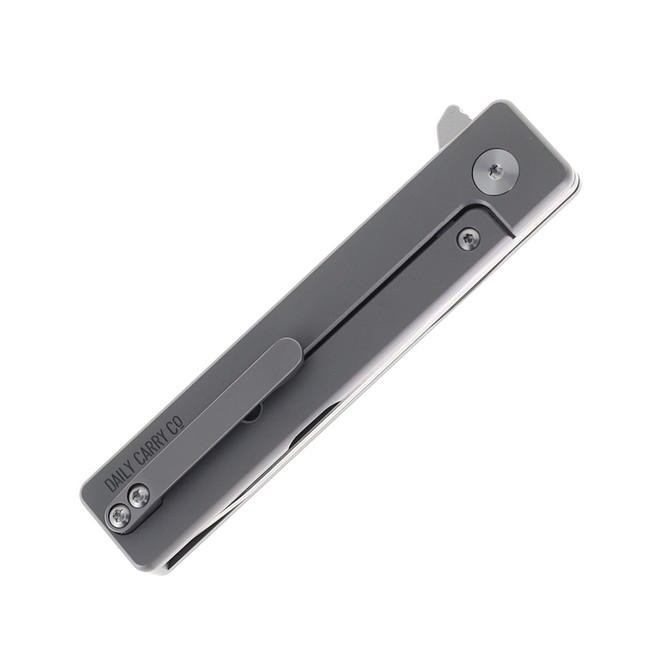 Daily Carry Co Vanguard Folding Knife Black Titanium Handle M390 Plain Edge
