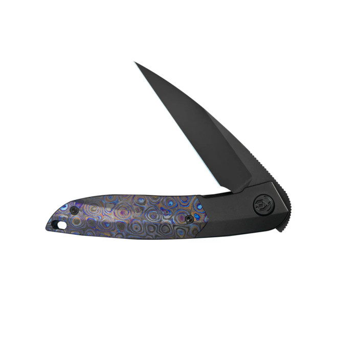 KB Spike Folding Knife Regular DLC Titanium with Zircuti Inlay DLC M390 ...