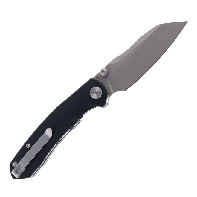 WIXCO Axor Folding Knife Black G10 Handle 14C28N Plain Edge Stonewash ...