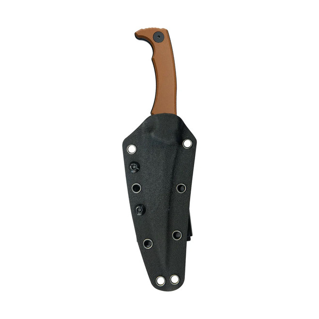 Kubey Sicarii Fixed Blade Knife Brown Micarta Handle 14C28N Skinner ...