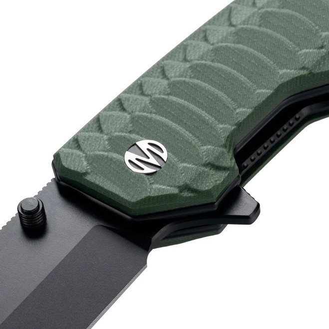 Molsect Jungle Folding Knife OD Green G10 Handle 14C28N Bowie Plain ...