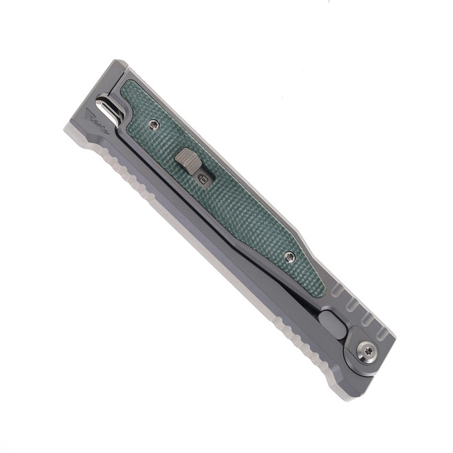 Reate OG EXO Knife Titanium w/ OD Green Micarta Tanto Elmax Blade ...
