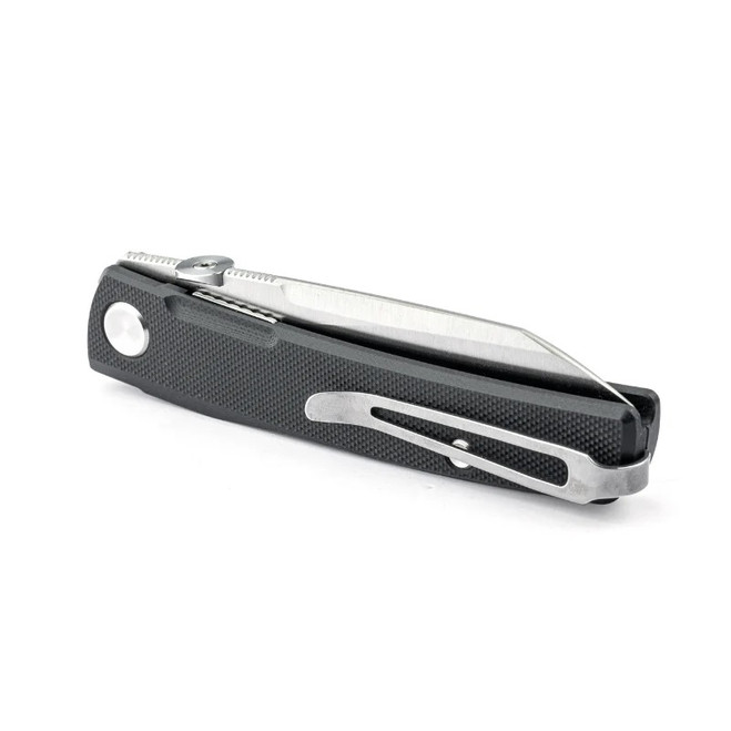 Real Steel Destra Folding Knife Grooved Black G10 Handle Nitro-V ...