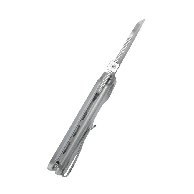 Kubey Boxer Folding Knife Transparent Polycarbonate Handle 14C28N ...